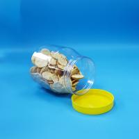 China 900ml PET Plastic Jar with Screw Lid Wide Mouth 85mm Neck Clear Candy Cookie Container for sale