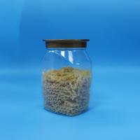 China Clear Plastic PET Food Storage Jar 940ml 83mm Screw Lid for Nuts Baby Food for sale