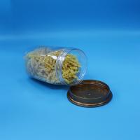 China Clear Plastic PET Food Storage Jar 940ml 83mm Screw Lid for Nuts Baby Food for sale