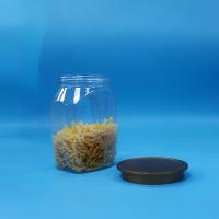 China Clear Plastic PET Food Storage Jar 940ml 83mm Screw Lid for Nuts Baby Food for sale