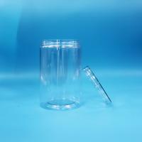 China Clear PET Plastic Jar 1050ml 102mm Diameter Food Grade Cylinder Round Candy Container with Screw Lid for sale