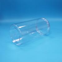 China Clear PET Cylinder Round Food Grade Plastic Jar 1450ml Screw Cap for Candy Cookies for sale