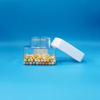 China Empty 650ml Square PET Plastic Jars with Screw Lids for Snack Baby Food Candy for sale