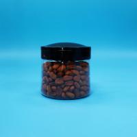 China Food Grade Clear PET Plastic Jar 310ml 87mm Diameter with Black Screw Lid for sale