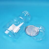 China Clear PET Food Grade Jar 469ml 56mm Screw Lid Hard Candy Packaging for sale