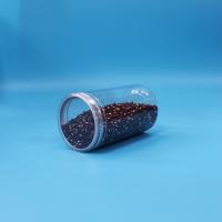 China PET Cylinder Round Plastic Sealable Clear Jar 420ml 63mm Food Grade Nut Packaging for sale
