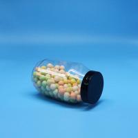 China Clear Round Wide Mouth PET Plastic Jar 377ml 52mm Screw Cap Food Grade for sale