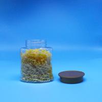 China Empty Airtight Clear PET Food Grade Plastic Jar 425ml 62mm Screw Lid for Candy Nuts for sale