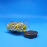 China Empty Airtight Clear PET Food Grade Plastic Jar 425ml 62mm Screw Lid for Candy Nuts for sale