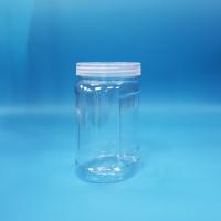 China Food Grade PET Clear Jar 1200ml with Tamper Proof White Cap for Nuts Candy Noodles for sale