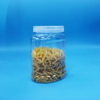 China Food Grade PET Clear Jar 1200ml with Tamper Proof White Cap for Nuts Candy Noodles for sale