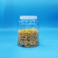China Food Grade PET Clear Jar 1200ml with Tamper Proof White Cap for Nuts Candy Noodles for sale