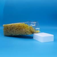 China White Plastic Lid Transparent Easy Open Food PET Square Shape Plastic Candy Jar for sale