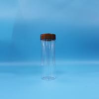 China Plastic PET Round Wide Mouth Spice Jars 500ml 62mm Sifter Caps Transparent for sale