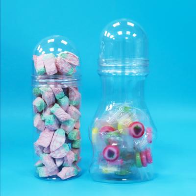 China Food Grade Clear PET Plastic Jar 469ml 56mm Screw Lid for Hard Candy Baby Food for sale