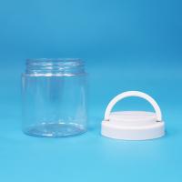 China Clear Round PET Plastic Jars 320ml 80mm with Screw Lid for Baby Food Nuts Candy for sale
