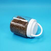 China Clear Round PET Plastic Jars 320ml 80mm Screw Lid Food Grade for Seeds Nuts Candy for sale