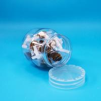 China Food Grade Small Empty Candy Cookies Clear PET Plastic Jars Tamper Proof Screw Cap for sale