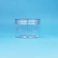 China Clear PET Plastic Jar 80mm Neck Screw Lid 210ml for Dried Fruit Candy Cookies for sale