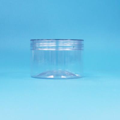 China Clear PET Plastic Jar 80mm Neck Screw Lid 210ml for Dried Fruit Candy Cookies for sale