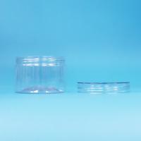 China Clear PET Plastic Jar 80mm Neck Screw Lid 210ml for Dried Fruit Candy Cookies for sale