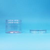 China Food Grade PET Plastic Jar 260ml 86mm Diameter Screw Flat Lid for Candy Nuts Dry Food for sale