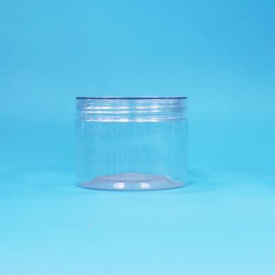 China Food Grade PET Plastic Jar 260ml 86mm Diameter Screw Flat Lid for Candy Nuts Dry Food for sale