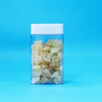 China BPA Free Square Clear PET Plastic Storage Jar 400ml 13.5oz with White Screw Lid for sale