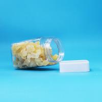 China BPA Free Square Clear PET Plastic Storage Jar 400ml 13.5oz with White Screw Lid for sale