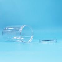 China Food Grade PET Plastic Candy Jar 720ml Clear Screw Cap Round Shape Cookie Container for sale
