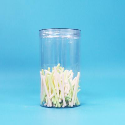 China BPA Free Clear PET Plastic Candy Jar 720ml 80mm Screw Lid Transparent Round Shape for Cookies Nuts for sale