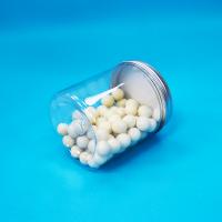 China Transparent Round PET Food Grade Jar 440ml 83mm Wide Mouth with Aluminum Screw Lid for sale