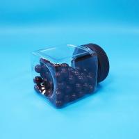 China Square PET Plastic Nut Packaging Jar 388ml 70mm Airtight BPA Free Candy Cookie Container for sale