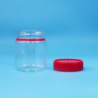 China Food Grade Clear PET Plastic Storage Jars 180ml 57mm Screw Lid Empty Small Sweet Jars for sale