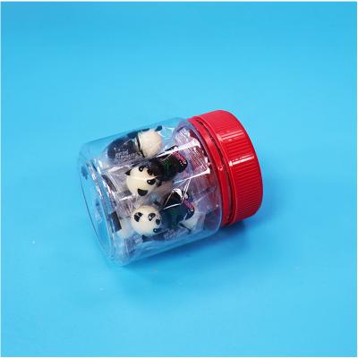 China Food Grade Clear PET Storage Jar 180ml 57mm with Red Screw Lid for Nuts Candy for sale