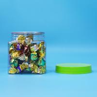 China Airtight PET Plastic Square Transparent Jar 650ml Food Grade Screw Lid for Candy Cookies for sale