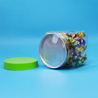 China Airtight PET Plastic Square Transparent Jar 650ml Food Grade Screw Lid for Candy Cookies for sale