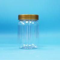 China PET Food Grade Clear Round Plastic Jar 310ml 70mm Diameter Screw Lid for sale