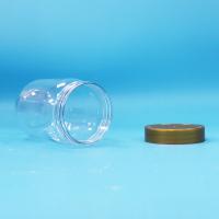 China PET Food Grade Clear Round Plastic Jar 310ml 70mm Diameter Screw Lid for sale