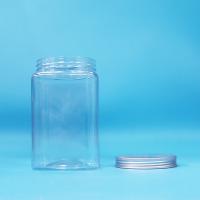 China BPA Free Square PET Plastic Noodles Candy Jar 1000ml with Screw Aluminum Cap for sale