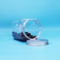 China Square PET Plastic Candy Jar 1001ml with Aluminum Screw Lid BPA Free Food Grade for sale