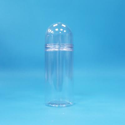 China Food Grade Transparent PET Candy Jar 149ml 66mm Diameter Screw Lid Small Round Plastic Container for sale