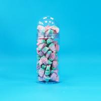 China Food Grade Transparent PET Candy Jar 149ml 66mm Diameter Screw Lid Small Round Plastic Container for sale