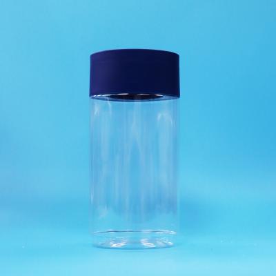 China Oval Shaped Transparent PET Candy Jar 1060ml 65mm Neck Tamper Proof BPA Free for sale