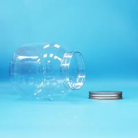 China Eco-Friendly Transparent PET Round Food Jars 2180ml with Aluminum Screw Lids 94mm for sale