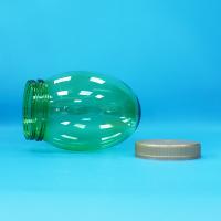 China Food Grade PET Nuts Pistachio Jar 2590ml 110mm Screw Flat Lid Transparent Unique Shape for sale