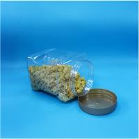 China Clear PET Jars 2400ml 128mm Screw Lid Food Grade for Nuts Cookies Candy for sale
