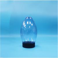 China Unique Egg-Shaped Plastic Candy Popcorn Pistachio Nut Jar Upside Down Screw Cap for sale