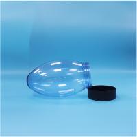 China Unique Egg-Shaped Plastic Candy Popcorn Pistachio Nut Jar Upside Down Screw Cap for sale
