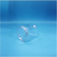 China Food Grade Clear Square PET Jar 500ml for Dried Fruit Coconut Flakes Hawthorn Strip for sale